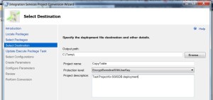 SSISDB and Catalog – Part 2 – Adding the SSIS Package | Notes on SQL