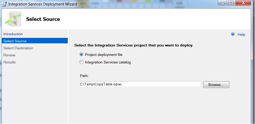 SSISDB and Catalog – Part 2 – Adding the SSIS Package | Notes on SQL