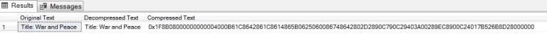 Compress and Decompress – Basic Examples | Notes on SQL