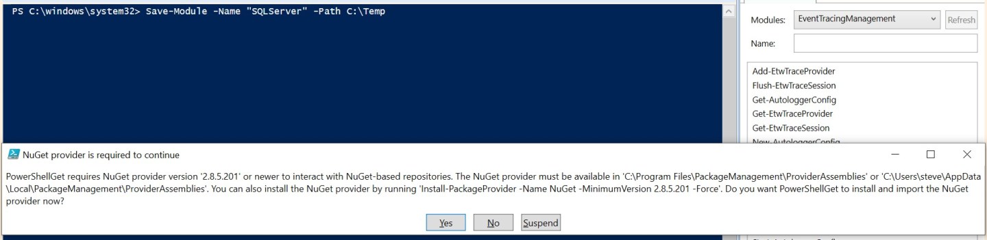 Installing PowerShell Module Without Internet Access | Notes on SQL