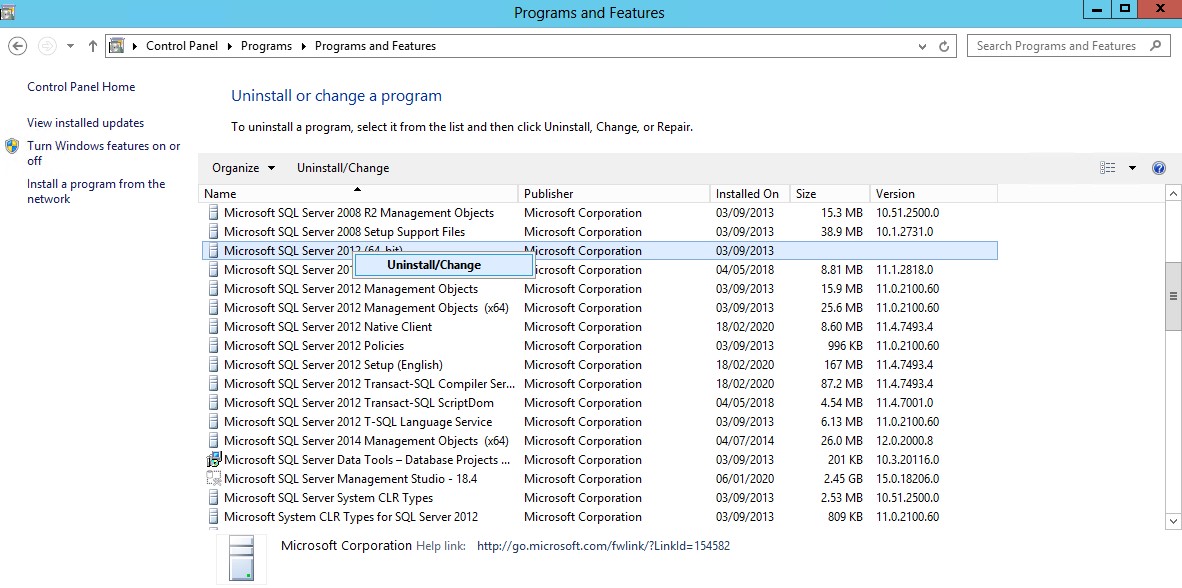 Removing SSMS 2012 | Notes on SQL