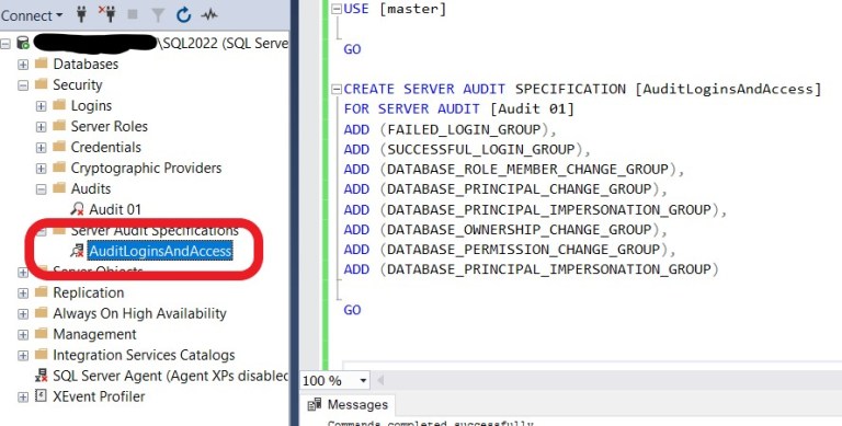 SQL Audit – Basic Example | Notes on SQL