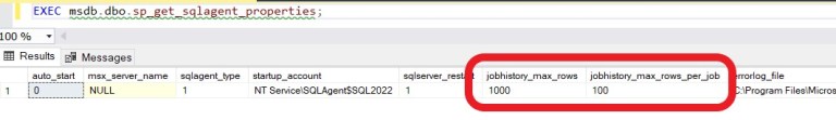 Changing SQL Agent History Values with T-SQL | Notes on SQL
