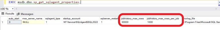 Changing SQL Agent History Values with T-SQL | Notes on SQL